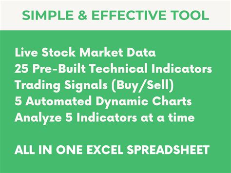 Technical Analysis Pro Excel Template Stock Tracker Spreadsheet Technical Indicator