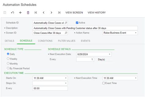 Automation Schedule To Close Cases Not Executing Community