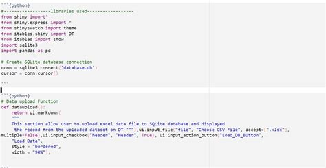 a musa data solution enhancing data collection and display with pyshinydatatable