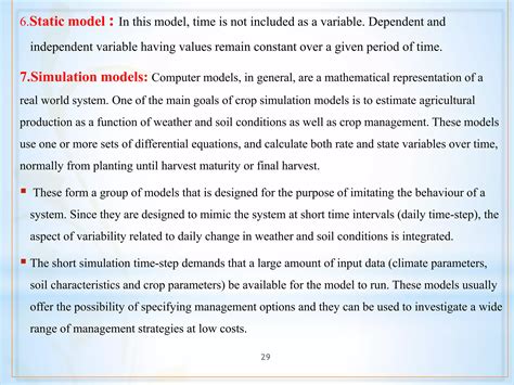 Crop Modeling Types Of Crop Growth Models In Agriculture Pptx