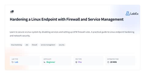 Harden A Linux Endpoint With Ufw And Service Management Labex