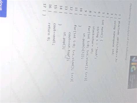 Determine The Output Of The Following Studyx