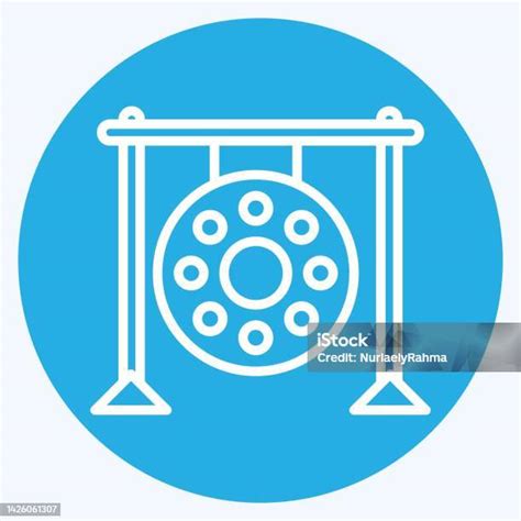 아이콘 공 태국 기호와 관련된 파란 눈 스타일 편집 가능한 간단한 디자인 간단한 그림 간단한 벡터 아이콘 세계 여행 관광 태국어
