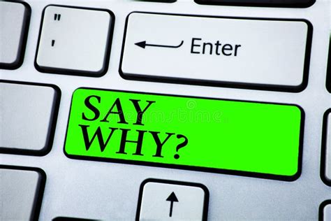 Word Writing Text Say Why Question Business Concept For Give An