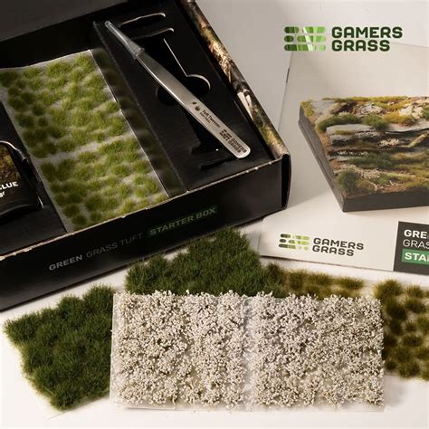 Green Grass Tuft Starter Box Gamers Grass