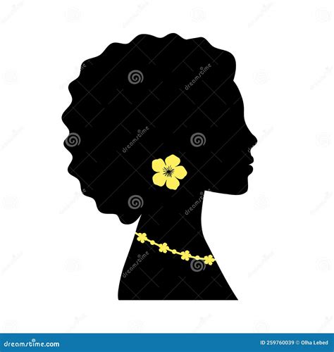 Woman With Jewelry Female Silhouette Face Profile Stock Vector Illustration Of Woman Young