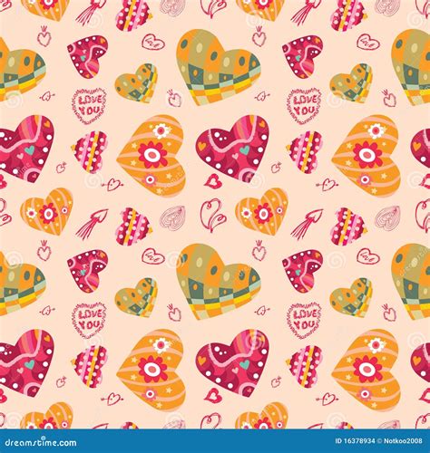 Seamless Love Pattern Stock Vector Illustration Of Clip