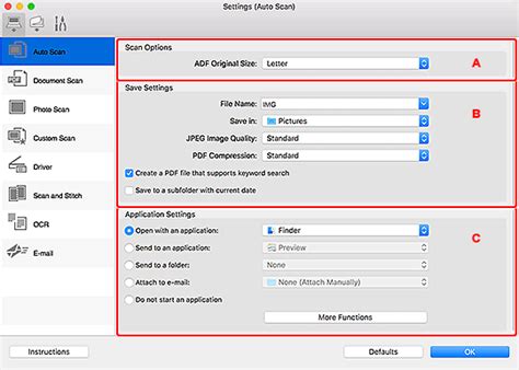 Canon Manuals IJ Scan Utility Lite Settings Scanning From A Computer Dialog