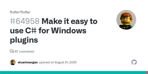 Make It Easy To Use C For Windows Plugins · Issue 64958 · Flutterflutter · Github