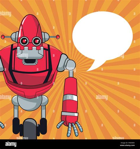 Robot Automation With Wheel Bubble Speech Vector Illustration Eps 10 Stock Vector Image And Art