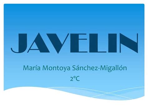 Javelin Ppt