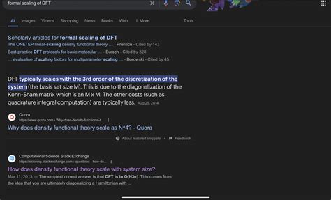 Density Functional Theory What Is The Computational Scaling Of Dft