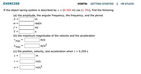 answered if the object spring system is… bartleby