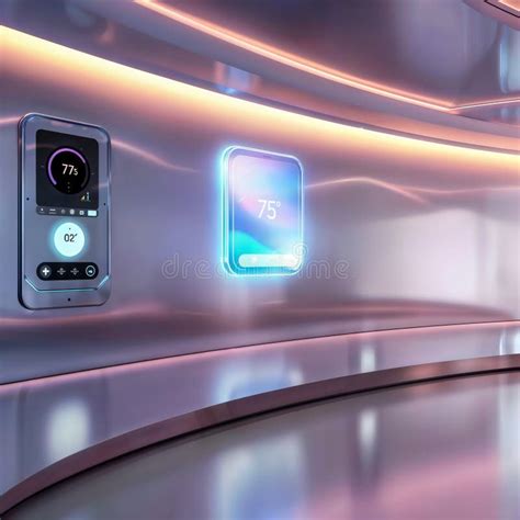 Interactive Climate Interface In Stylish Home Generative Ai Stock