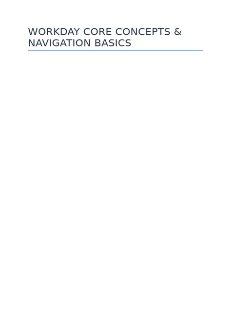 1 Workday Core Concepts And Navigation Basics Pdf Icon Computing System Software