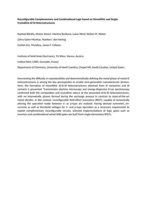 Download Pdf Reconfigurable Complementary And Combinational Logic