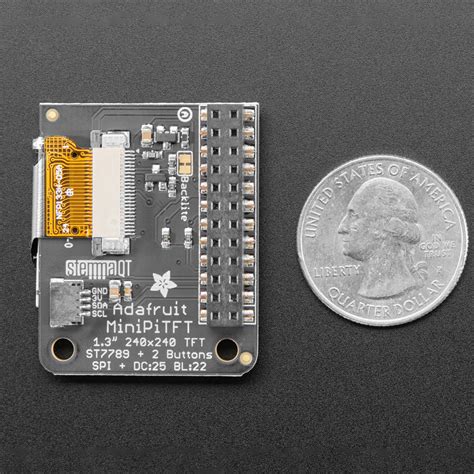 Adafruit Mini Pitft 13 240x240 Tft Add On For Raspberry Pi