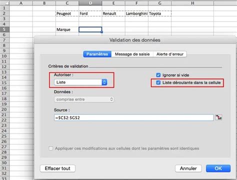 Comment créer une liste déroulante sous Excel Formule Excel