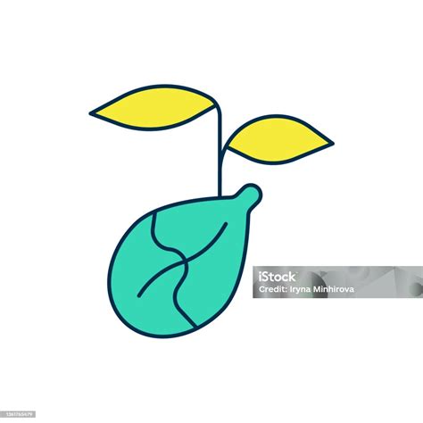 흰색 배경에 격리 된 윤곽 새싹 아이콘 종묘와 묘목 나뭇잎 기호 잎 자연 벡터 0명에 대한 스톡 벡터 아트 및 기타 이미지 0명 가득 찬 개념 Istock