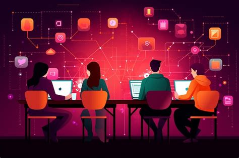 Premium Vector People Using Software To Spam Emails