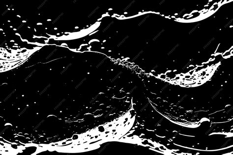 하이 콘트라스트 블랙 앤 화이트 모노크롬 텍스처 백그라운드 및 오버레이 디자인 프리미엄 벡터