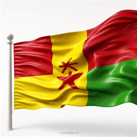 Premium Photo Flag Wallpaper Of Benin Dahomey With White Backgrou