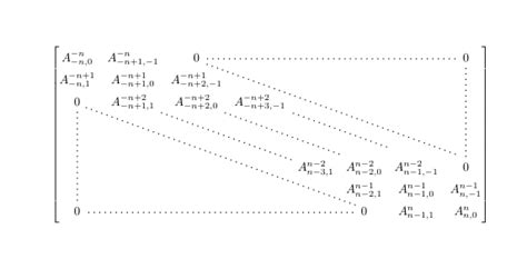Formatting Typesetting Sparse Matrices With Long Entries Tex