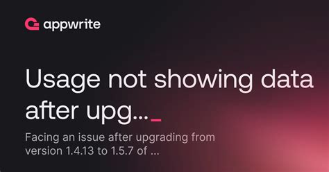 Usage Not Showing Data After Upgrade From 1413 To 157 Threads