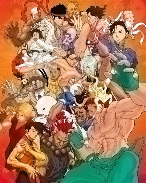 Chun Li Ryu Ken Masters Makoto Ibuki And More Street Fighter And More Drawn By