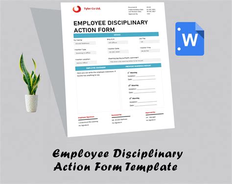 Employee Discipline Form Template Printable And Editable For Hr