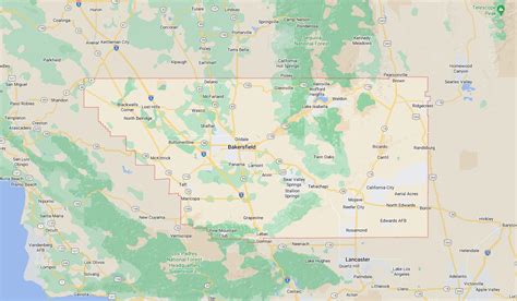 Kern County Map With Cities At Alyssa Massy Greene Blog