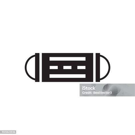 안전 마스크 아이콘 벡터 기호와 기호 흰색 배경 안전 마스크 로고 개념에 고립 귀 부분에 대한 스톡 벡터 아트 및 기타 이미지