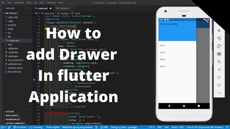 Flutter Creating Custom Material Navigation Drawer Drawer Youtube