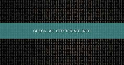 Check Ssl Certificate Info Guinuxbr