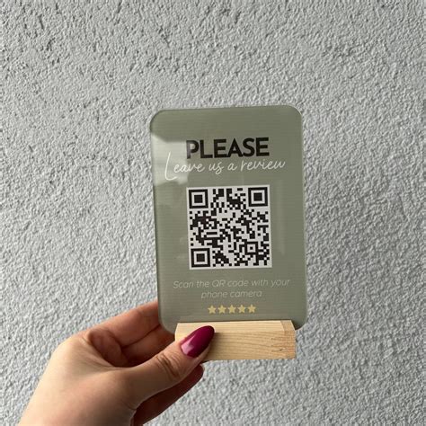 Mini QR Code Display Sign Social Media QR Code Salon Sign Beauty Sign Hairdressers