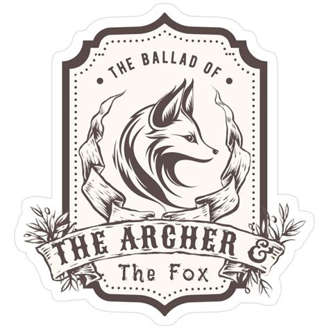 The Ballad Of The Archer And The Fox Ouabh Sticker En 2025 Pegatinas
