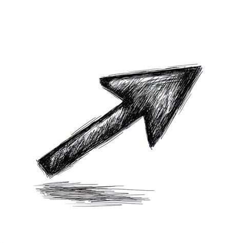 Arrow Scribble Hand Drawn Sketch White Free Photo Illustration