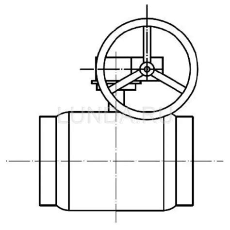 Шаровой стальной кран Rjip Premium Ww Wg под приварку с редуктором стандартнопроходной Ридан