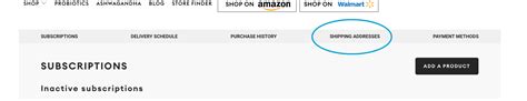 Updating The Shipping Address For Your Subscription Your Account Onsite Support