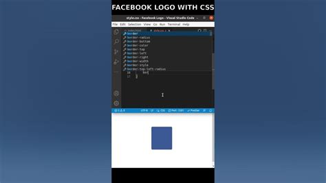 How To Create Facebook Logo With Pure Css Shorts Youtube