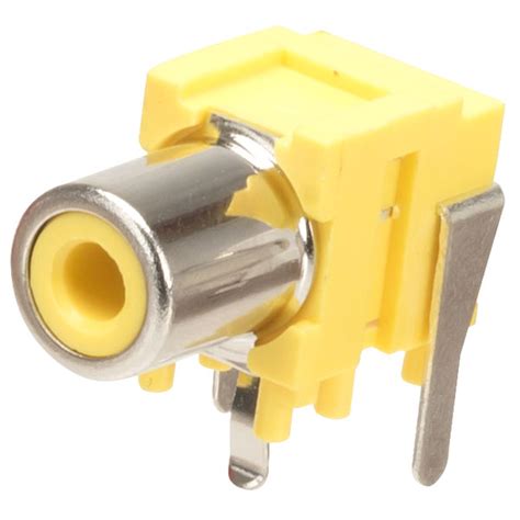 Truconnect Pcb Mounted Yellow Phono Socket Rapid Electronics