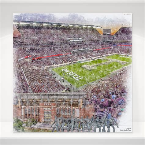 Kyle Field Print Texas Aandm Aggies Wall Art