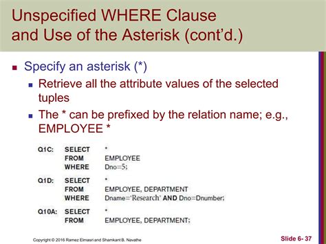 Structured Query Language Elmarsi And Navathe Edition 7th Sql Chapter06pptx Databases