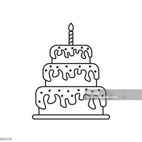 생일 케이크 아이콘 디자인 템플릿 벡터 격리 일러스트레이션 생일에 대한 스톡 벡터 아트 및 기타 이미지 생일 기념일 디자인 Istock