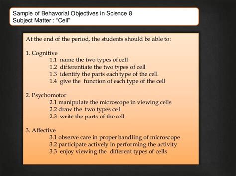 Chapter 5 Cognitive Psychomotor And Affective Domains Of Objectives