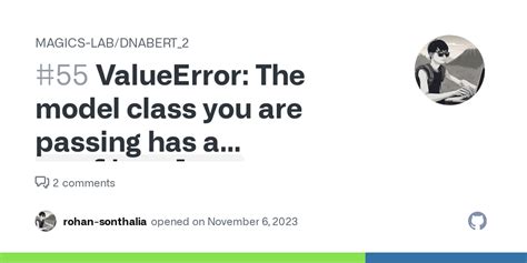 Valueerror The Model Class You Are Passing Has A `configclass` Attribute That Is Not