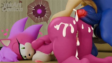 Rule 34 16 9 3d Artwork After Sex Anthro Ass Blue Body Blue Fur Bodily Fluids Breasts Couple