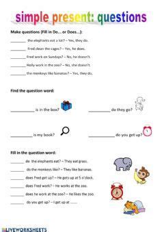Present SImple Questions Interactive Worksheet Teach Me English