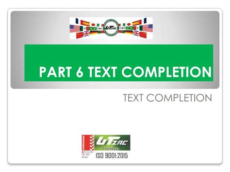 Reading Text Completion Pptx