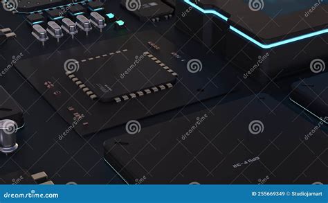 Components Of Quantum Computer Parts Stock Illustration Illustration Of Futuristic